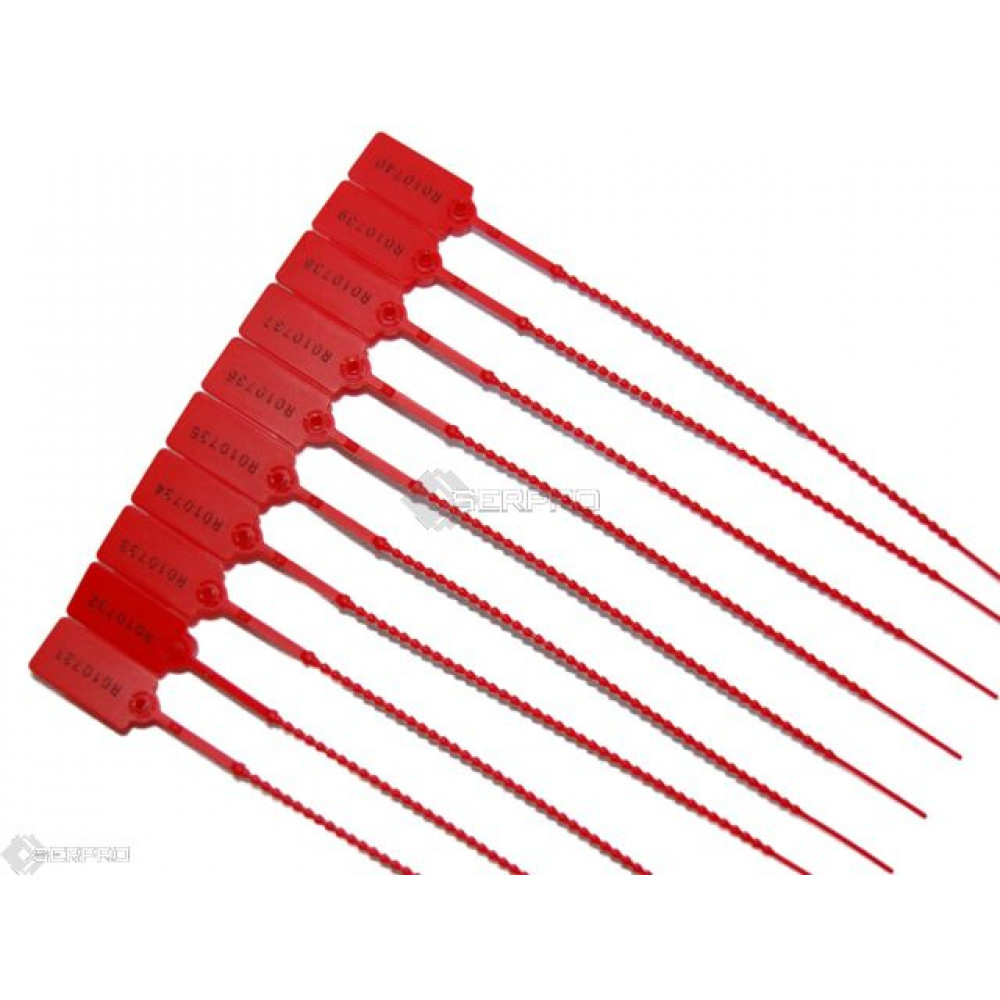 10 Tamper Proof Security Tags - Red